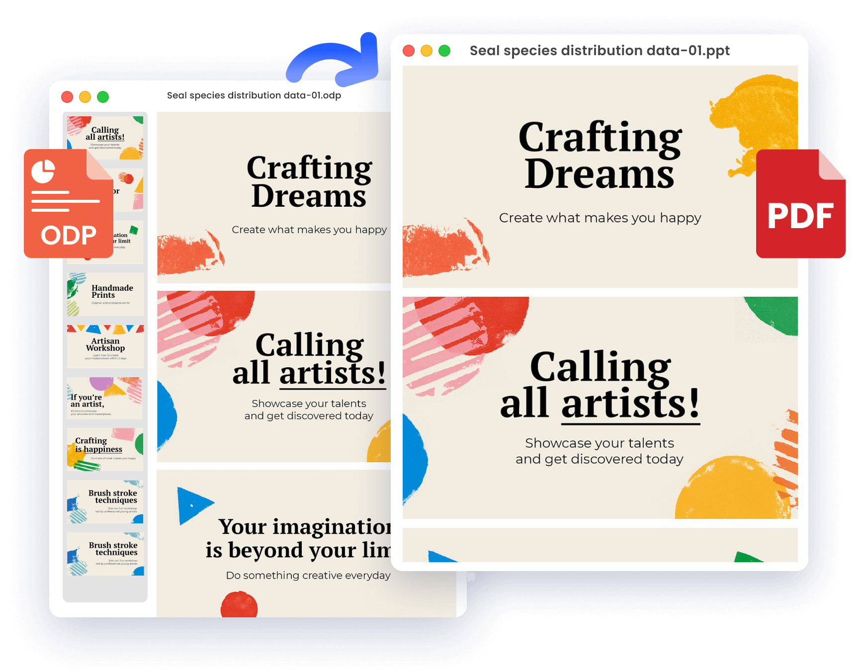 免费在线将ODP演示文稿转换为PDF，格式完整无失真 - 轻闪PDF